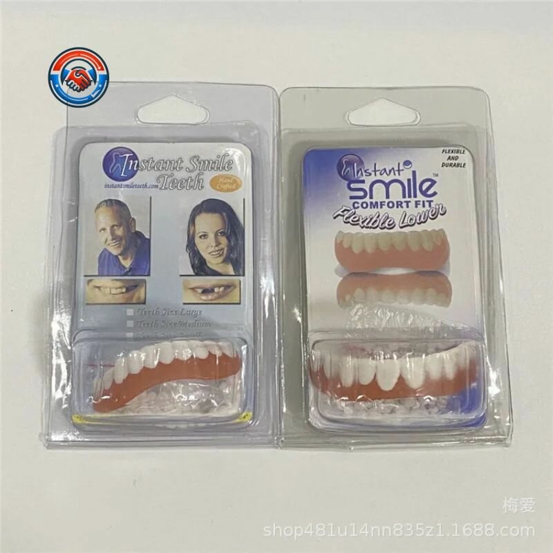 Силиконовые виниры для зубов верхние и нижние, мгновенная белоснежная улыбка без стоматолога, зубные протезы-виниры с пастой для фотосессии, свидания и повседневного общения