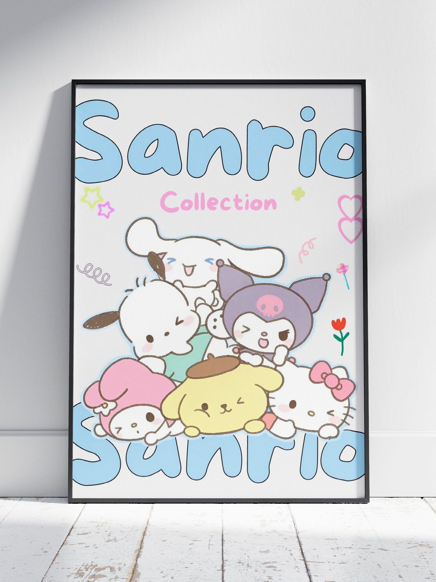 Плакат на стену для интерьера Персонажи Санрио (Sanrio 16) - Постер по милым героям формата A4 (21x30 см)