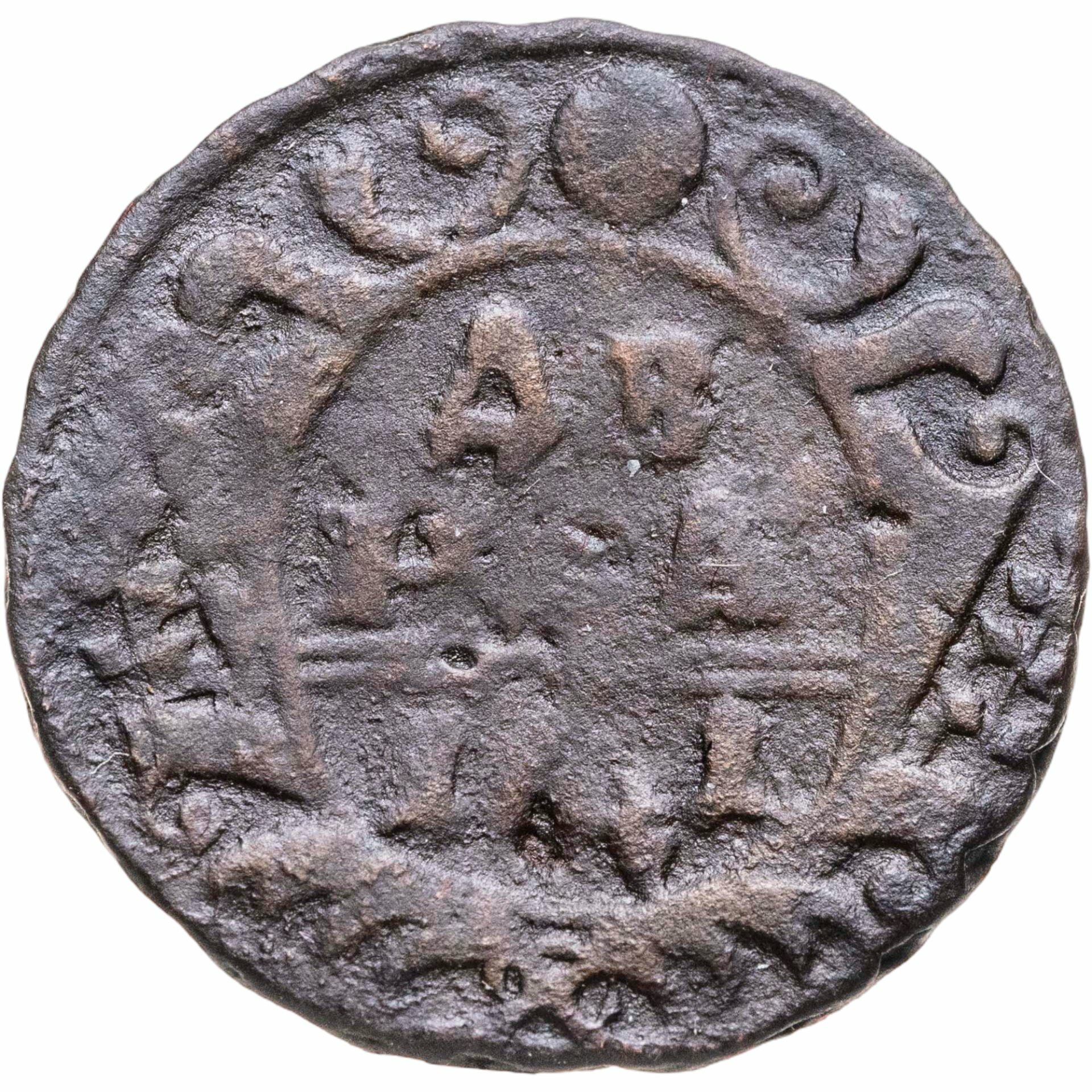 Денга 1741 Иоанн, Медь, в сохранности VG-F