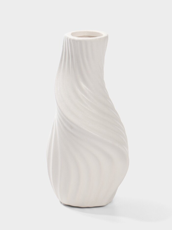 Ваза настольная керамика "Пласидо" 18х8 см, белый 10902463