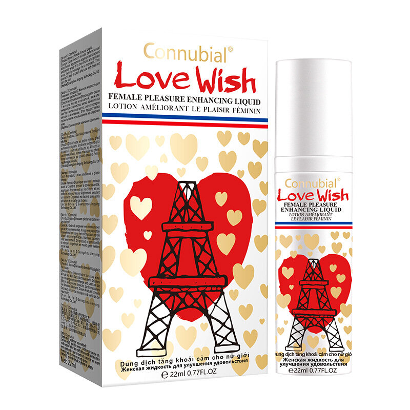 Connubial Heart Tower Pleasure Liquid Версия для внешней торговли Женский гель для усиления оргазма 22 мл Оптовая