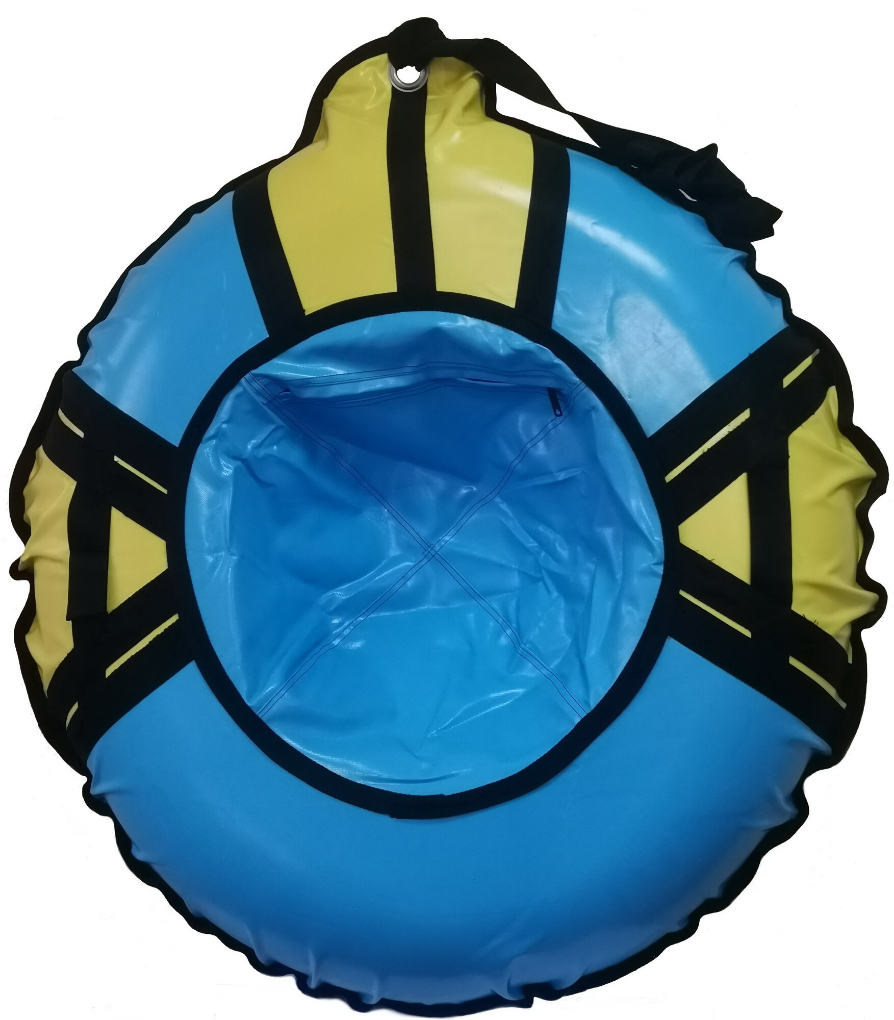 Тюбинг усиленный 100см Голубой с жёлтым