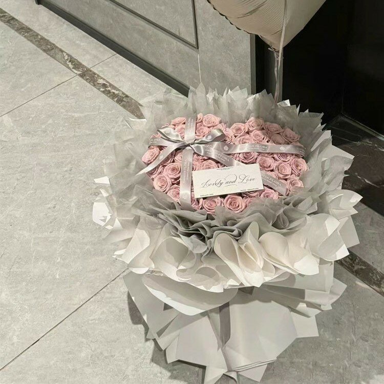 Роскошный вечный цветок, искусственный мыльный цветок, подарок в стиле балета Qixi для девушки, букет роз с бантом, манта роза