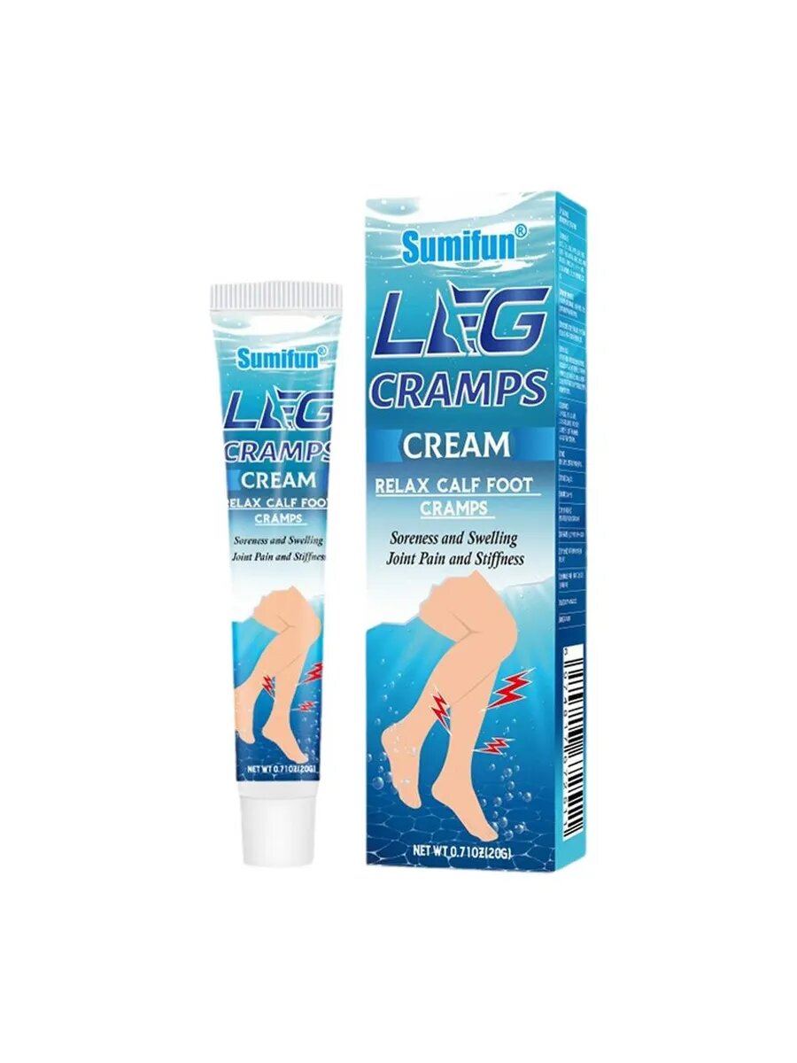Крем от судорог ног, массажный бальзам, 20г