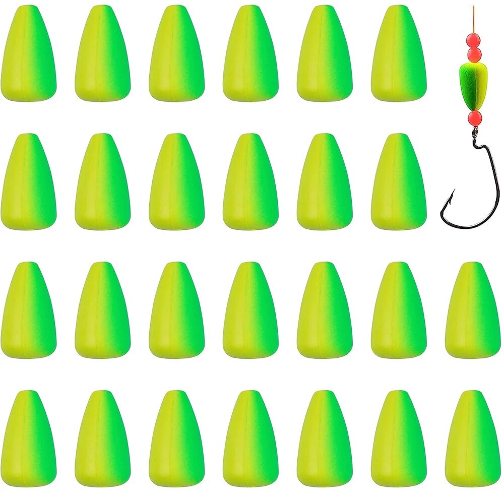 50 шт. пенопластовый поплавок для серфинга, рыболовная снасть, живая приманка, поплавки для сома, поплавки, плавающий буй, Pompano Rig, инструменты для изготовления приманок для судака
