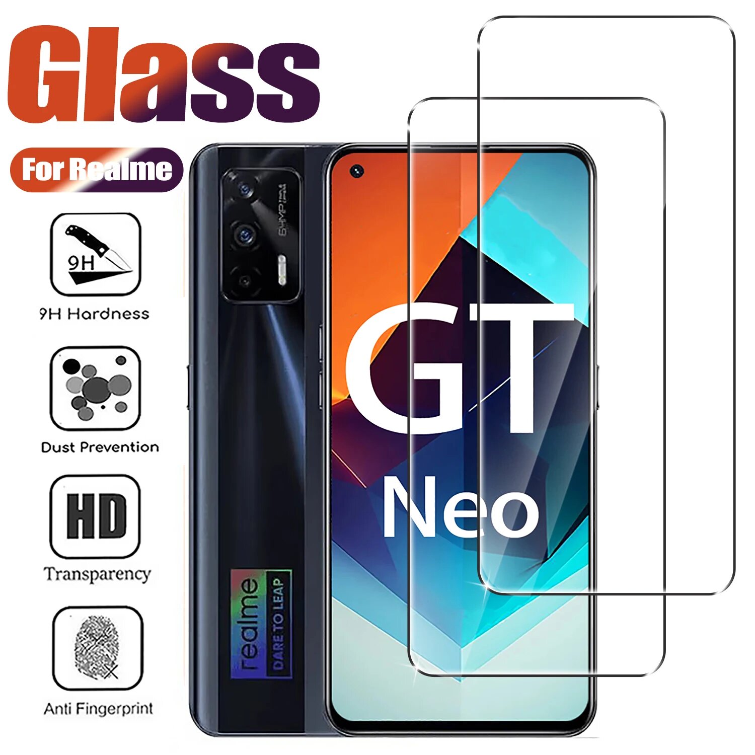 Защитное стекло Realme GT Neo 5 SE 2 шт.