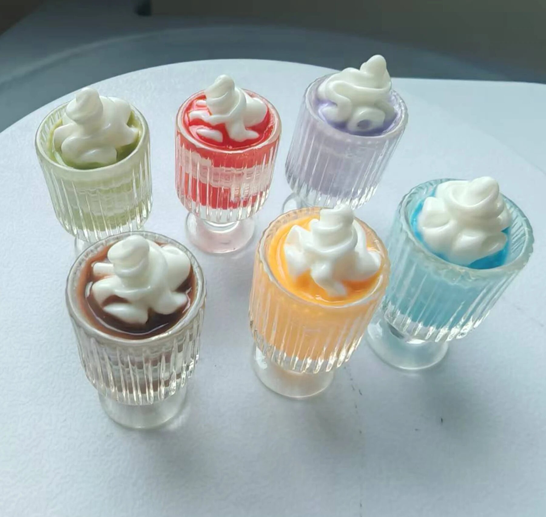 1/12 6 шт. кукольный домик миниатюрная еда игровая сцена реквизит мини-мороженое чашка чая с молоком аксессуары для кукол игрушки