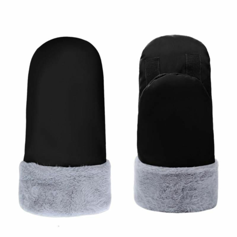 Мягкие и теплые муфты для рук на коляску, идеальный подарок на зиму, Черный