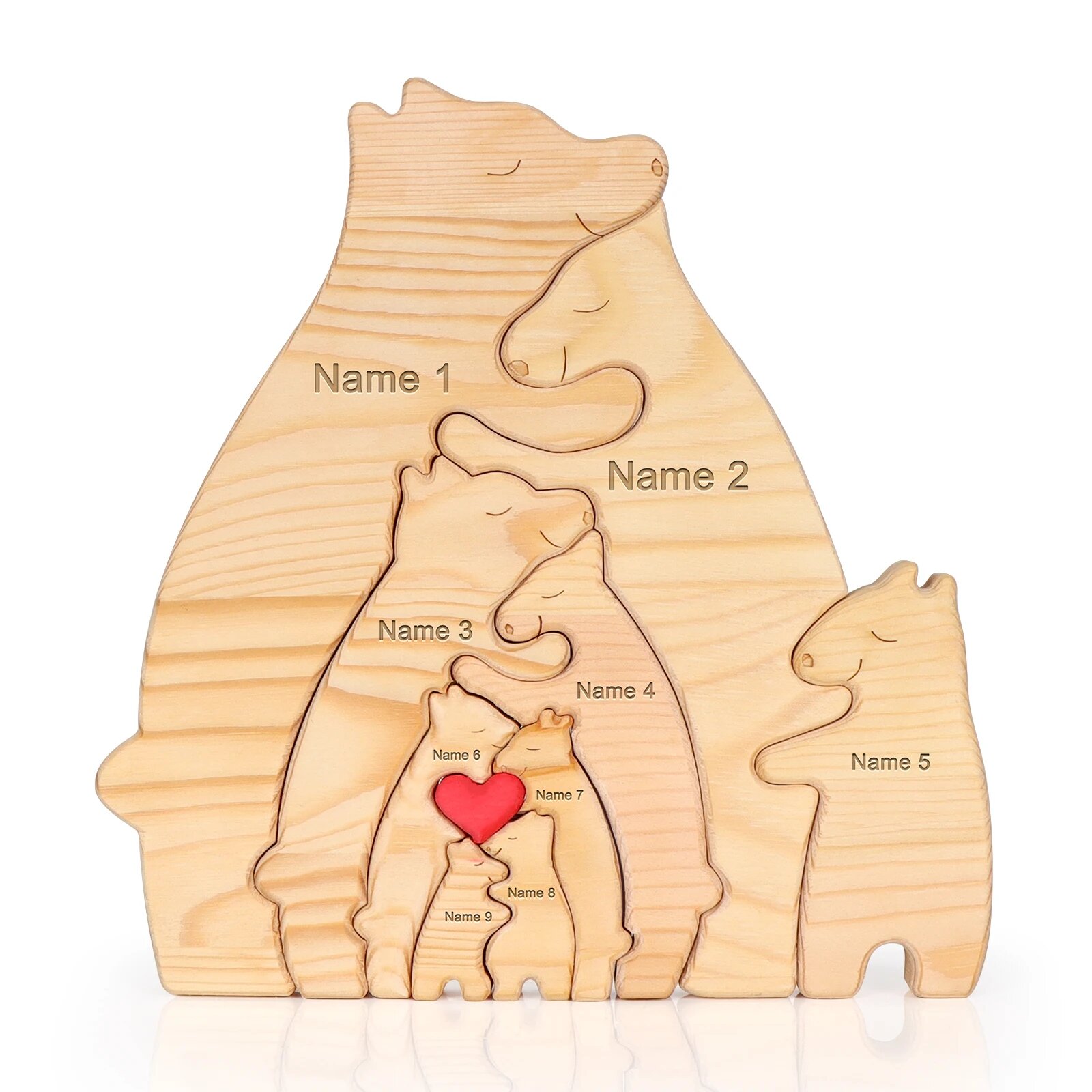 Деревянная головоломка "Семья медведей" 9 bears