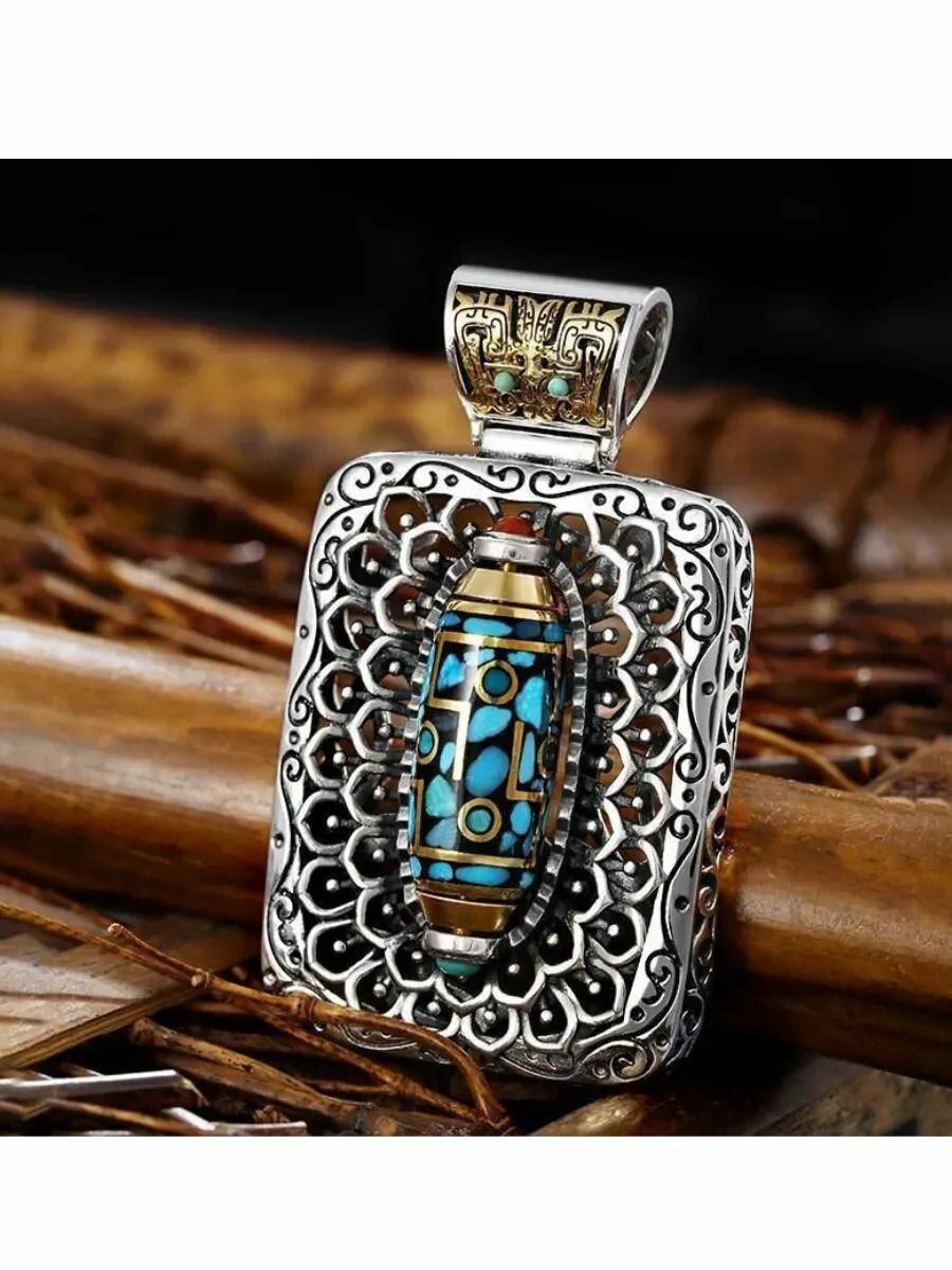 Бусина Кулон с бусиной 9-глазая ДЗИ