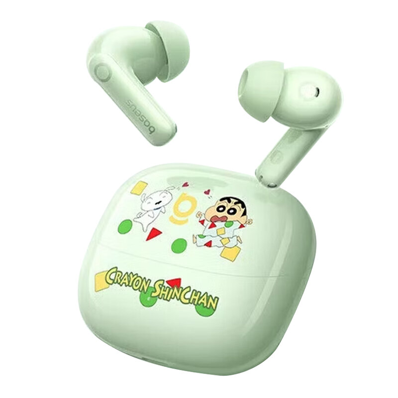 Baseus M3s в ухо шумоподавляющие Bluetooth наушники - Crayon Shin-chan - зеленый цвет