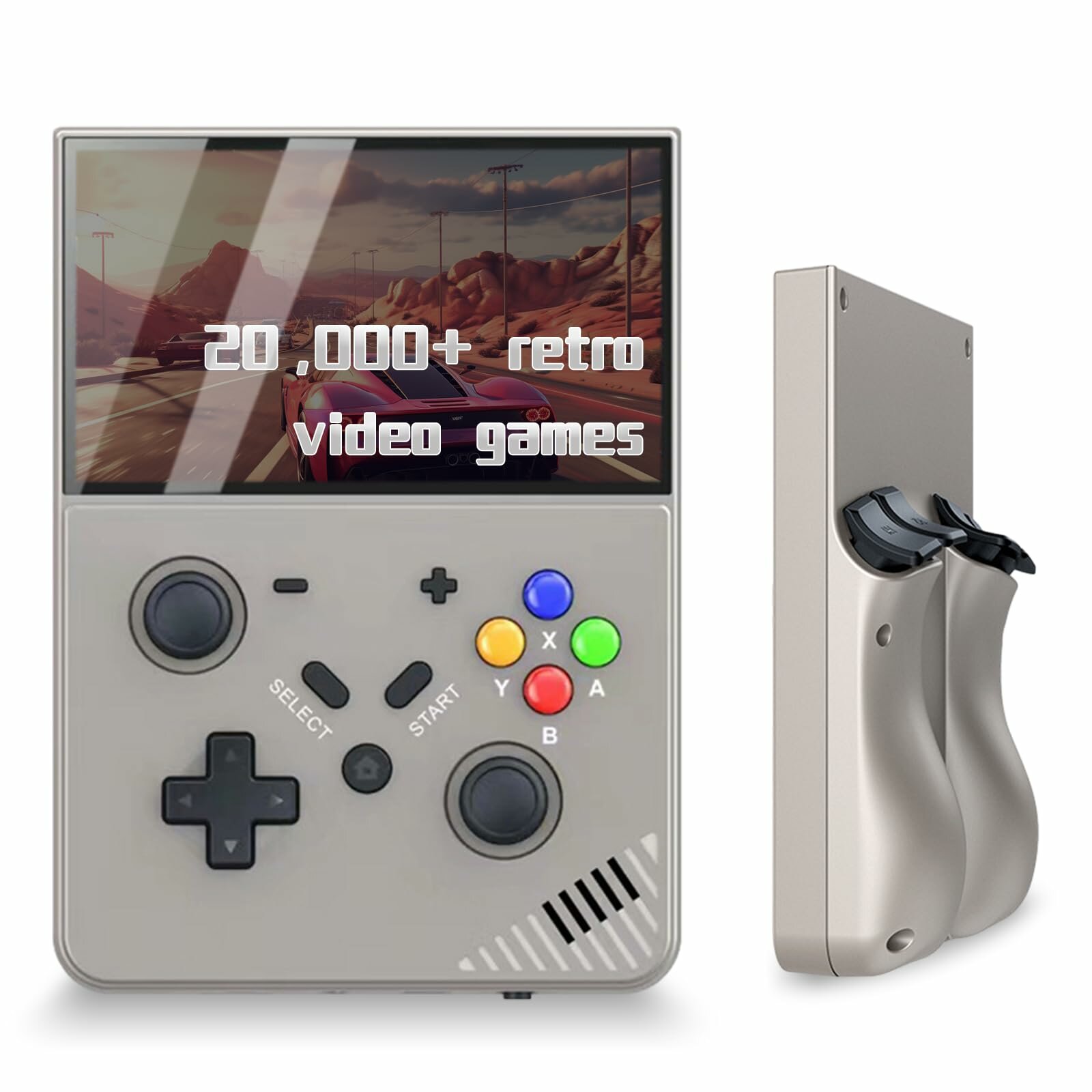 Ретро игровой портативный прибор R43 Pro M18 handheld R43pro игровая консоль 4K HD HD R43PRO 64G серый (приблиximately 20000 игр)
