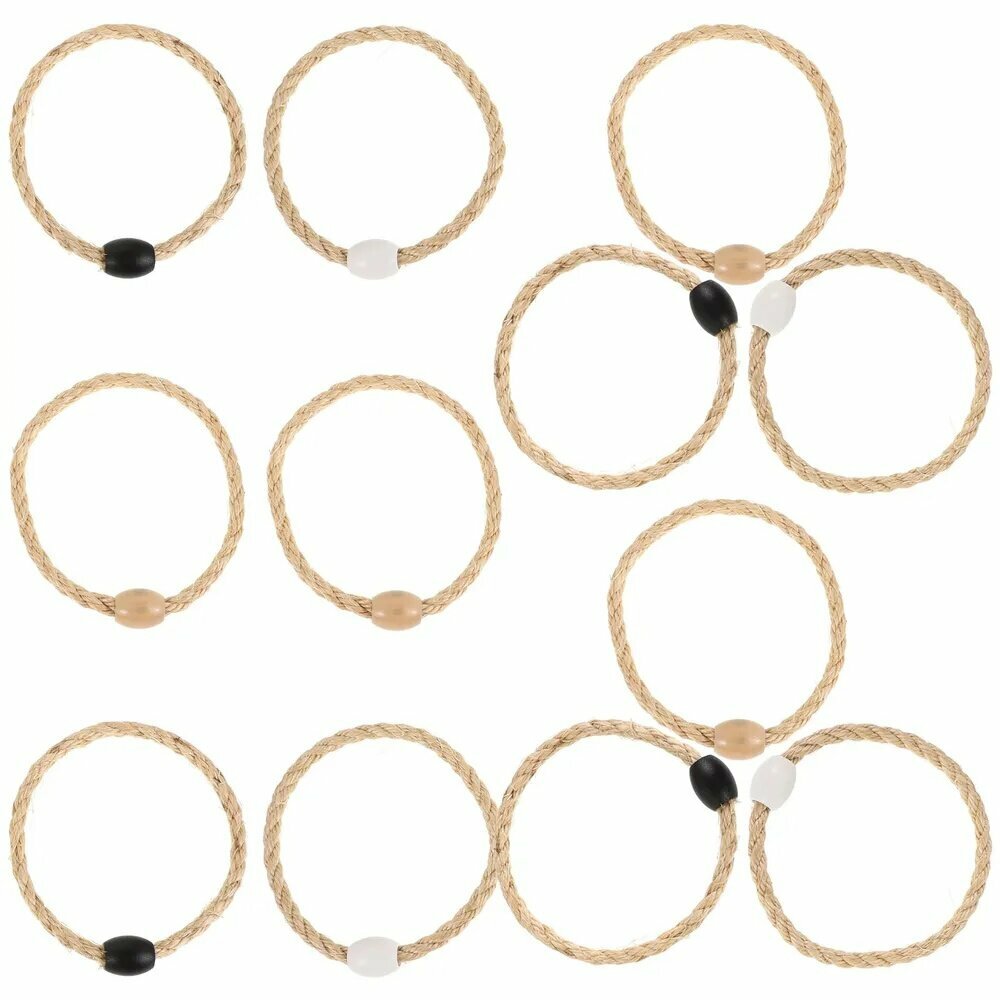 Набор Для Игры В Метание Колец, Веревочные Кольца, Подходит Для Сада И Лужайки, 12-Шт