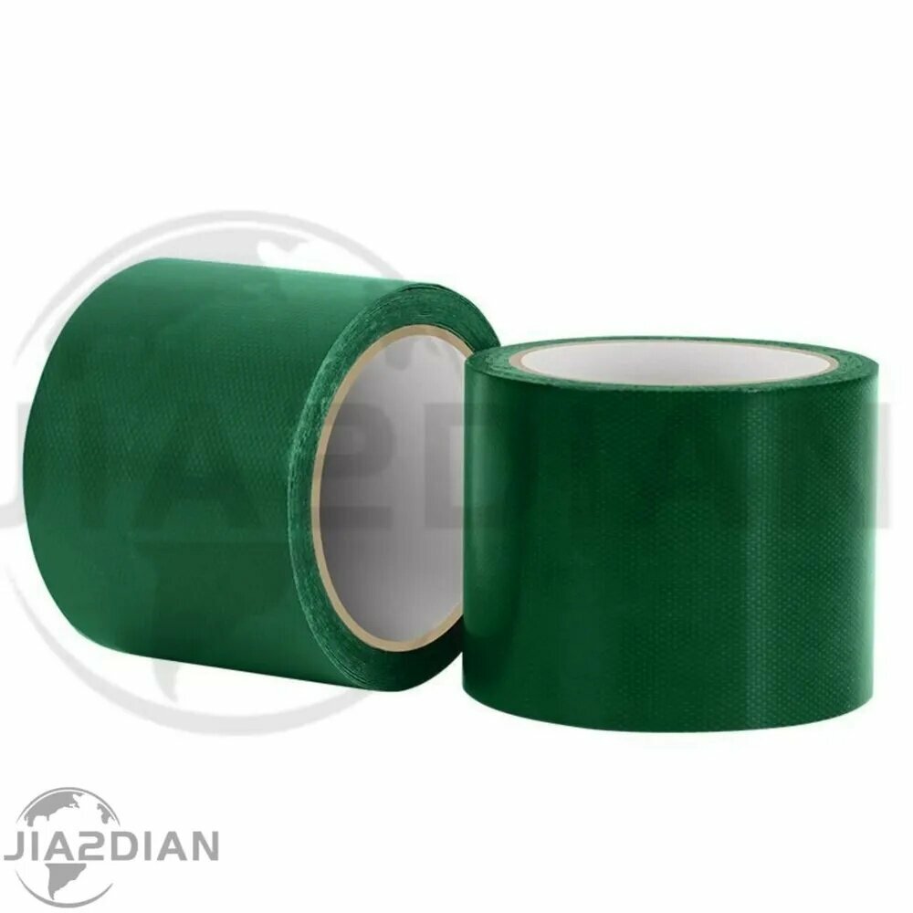 Скотч для ремонта тентов тарпаулин зеленый размер 8 см х 10 м /клейкая лента на тентовую ткань пвх, брезент оксфорд, палатку шатер, бассейн