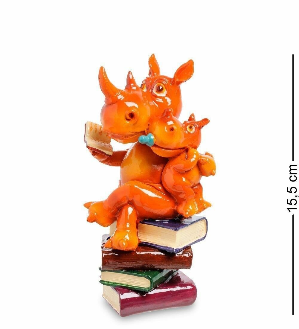 Фигурка настольная Носороги на книжках A2098435 SK Gifts, Полистоун, в подарок