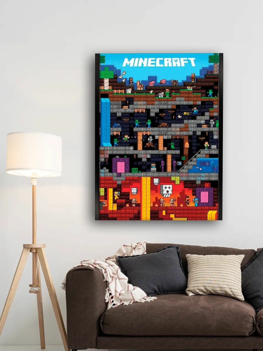 Постеры на стену для интерьера Minecraft, плакат 1шт, А2 размер. — фото 1