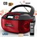 Магнитола CD-проигрыватель Boombox с Bluetooth, AM/FM-радио, кассетной декой, US...