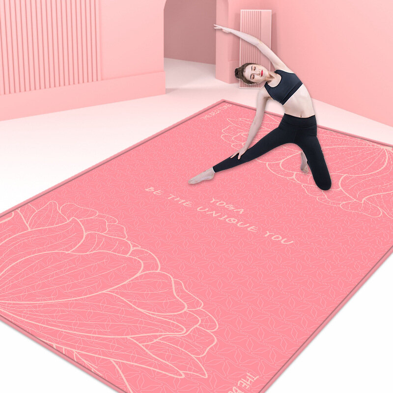 Йога-мат с бесшумной амортизацией, нескользящий танцевальный мат для мужчин и женщин, спортивный фитнес-мат с прыжковой скакалкой, удлиненный и расширенный йога-мат длинного стиля