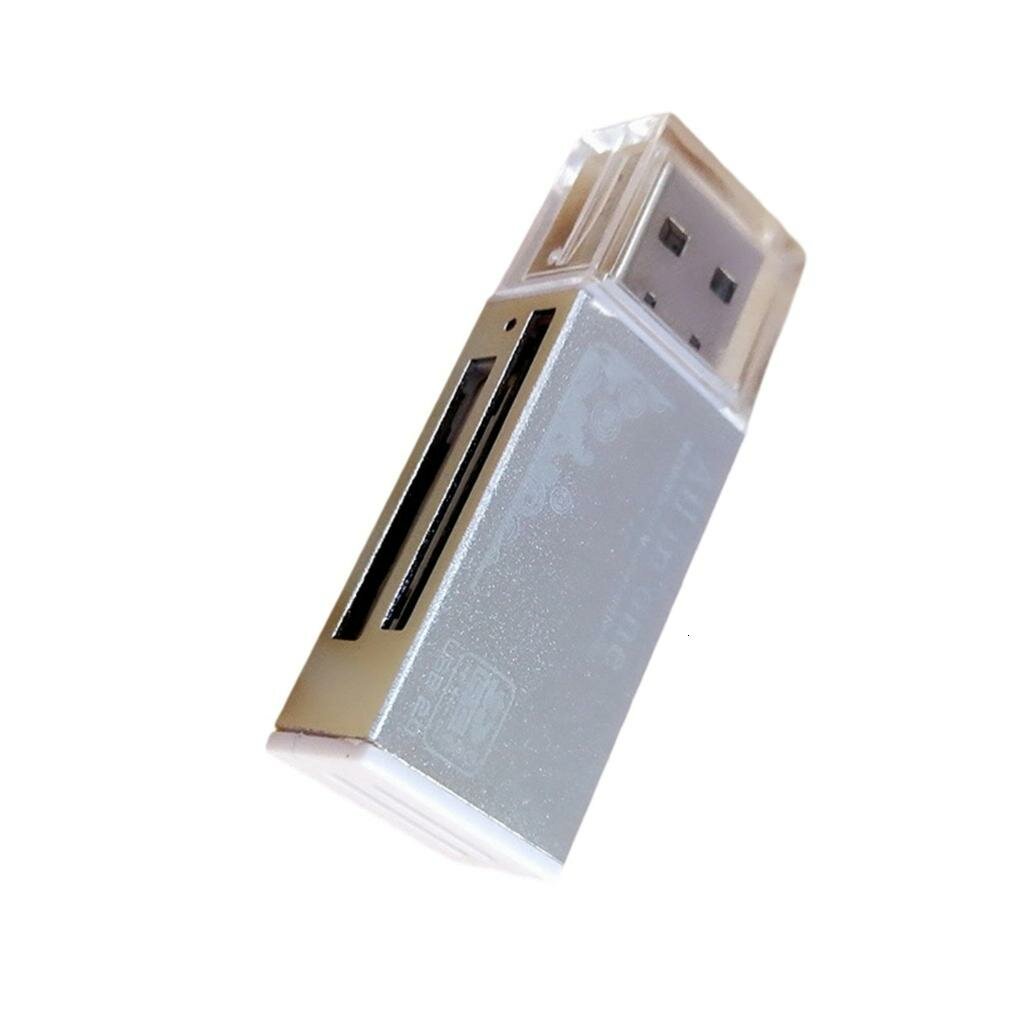 Универсальный кард-ридер USB 2.0, Серебристо-белый