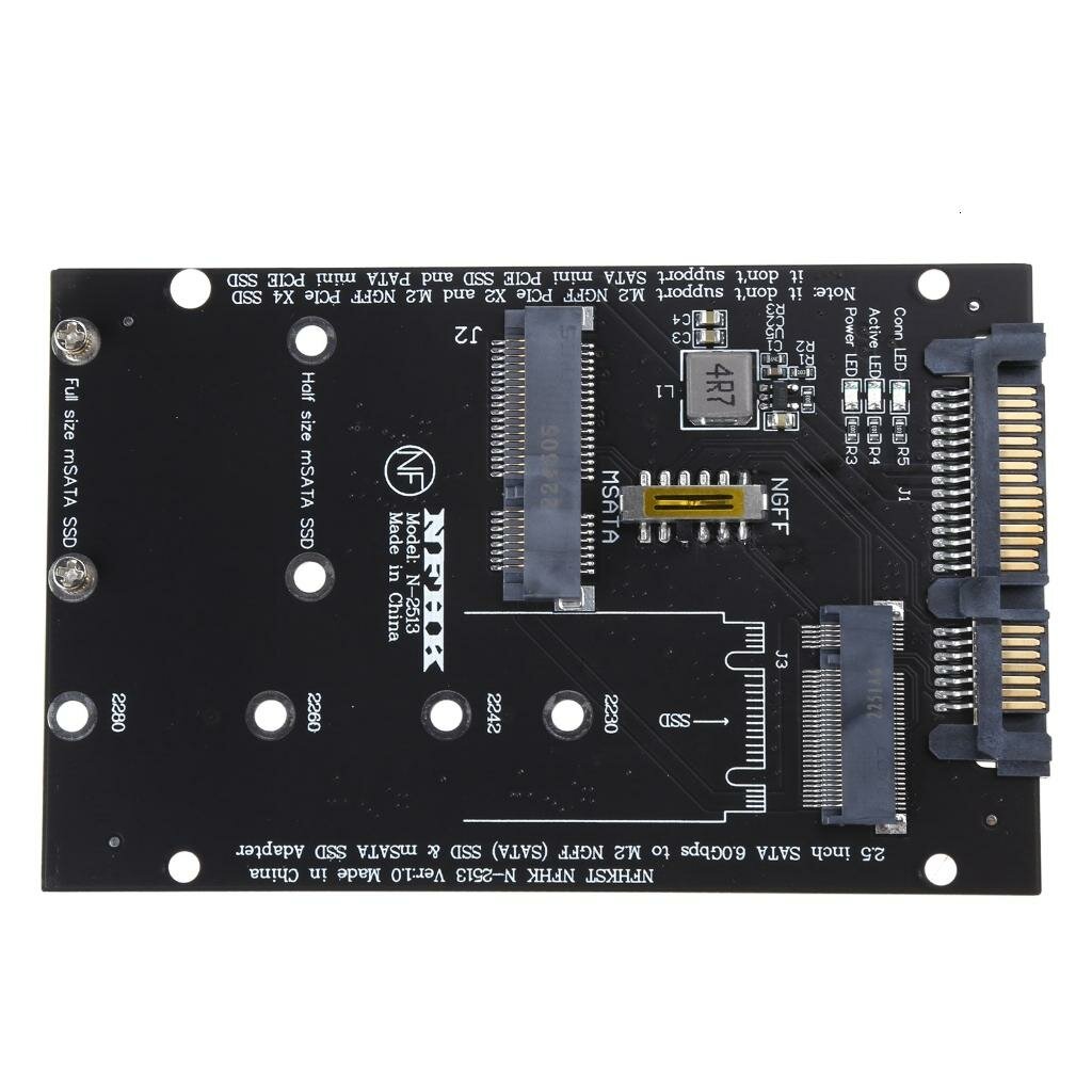 Адаптер M.2 mSATA SSD в 2.5' SATA