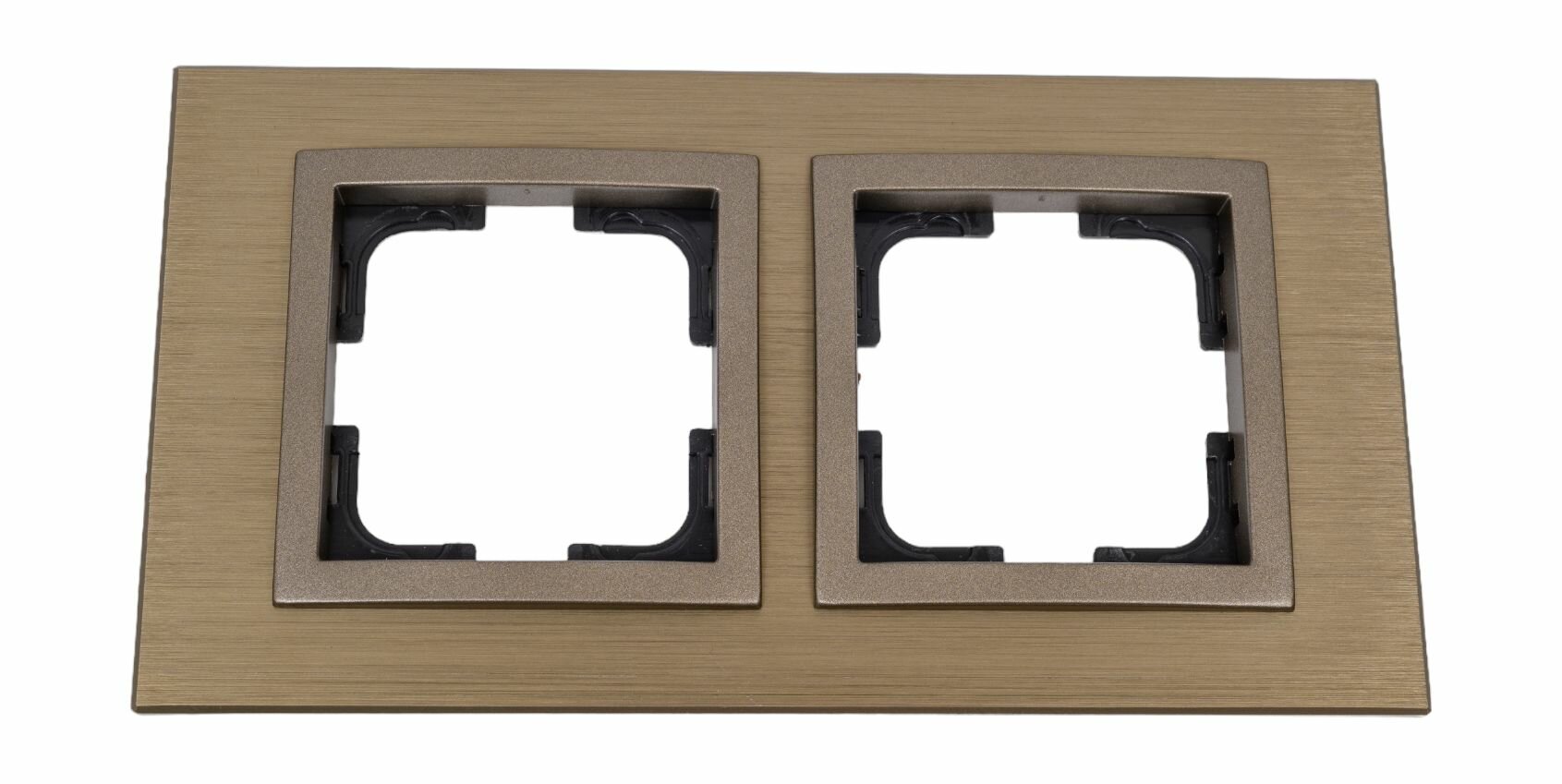 Рамка Mono Electric 2-постовая STYLE ALUMINIUM бронза 107-810000-161