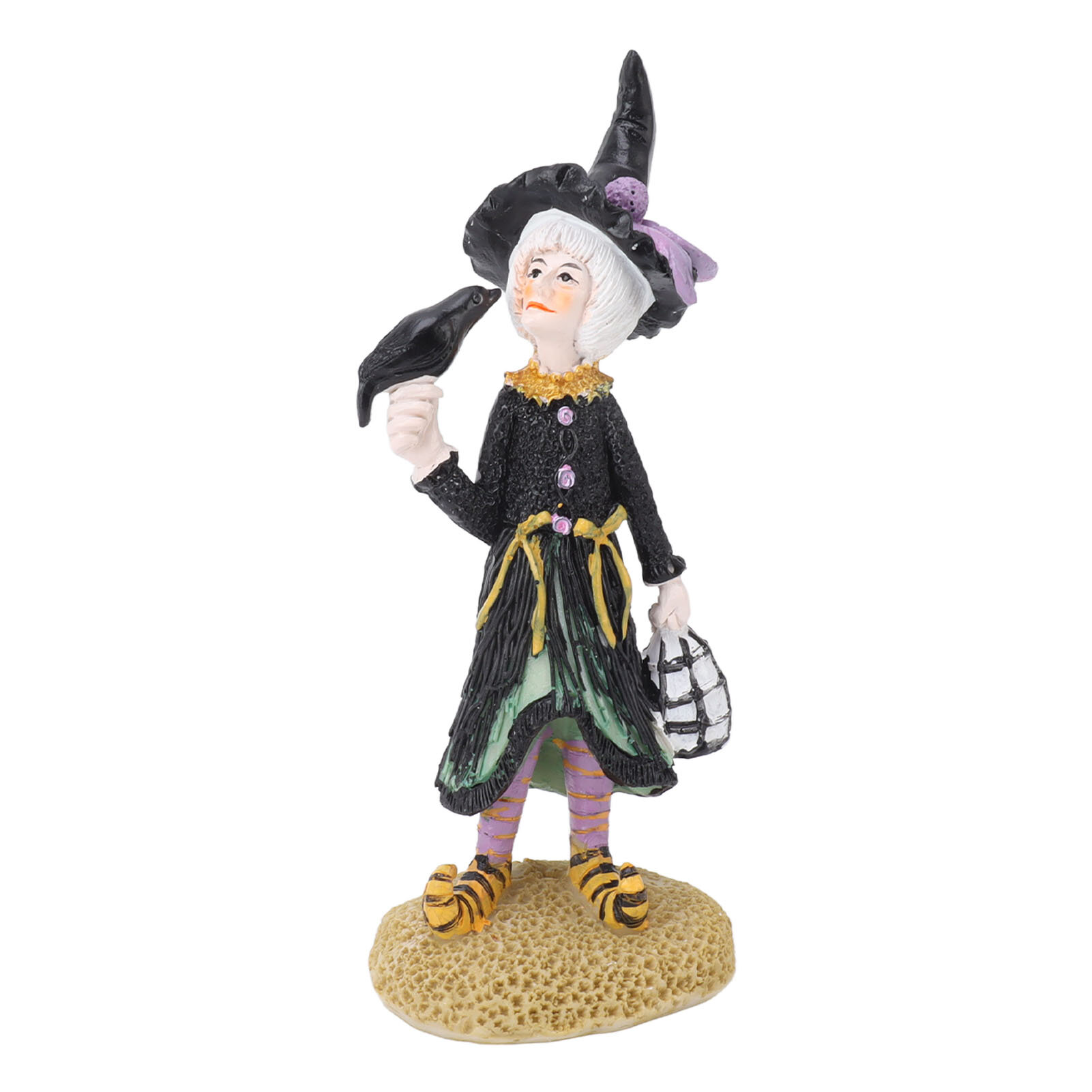 Фигурка ведьмы ручной работы из смолы, очаровательное украшение для офиса или спальни, уникальный декоративный элемент.