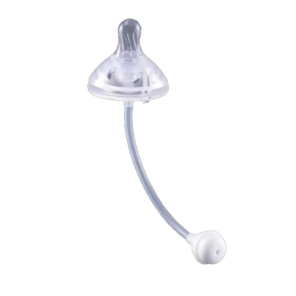 Универсальная насадка для детских бутылочек широкого калибра-набор из соски-пустышки и соломинки