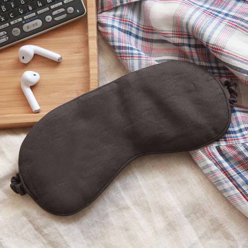 Французская новая маска для глаз из чистого льна, светоизолирующая маска для сна для мужчин и женщин, маска для защиты глаз студентов