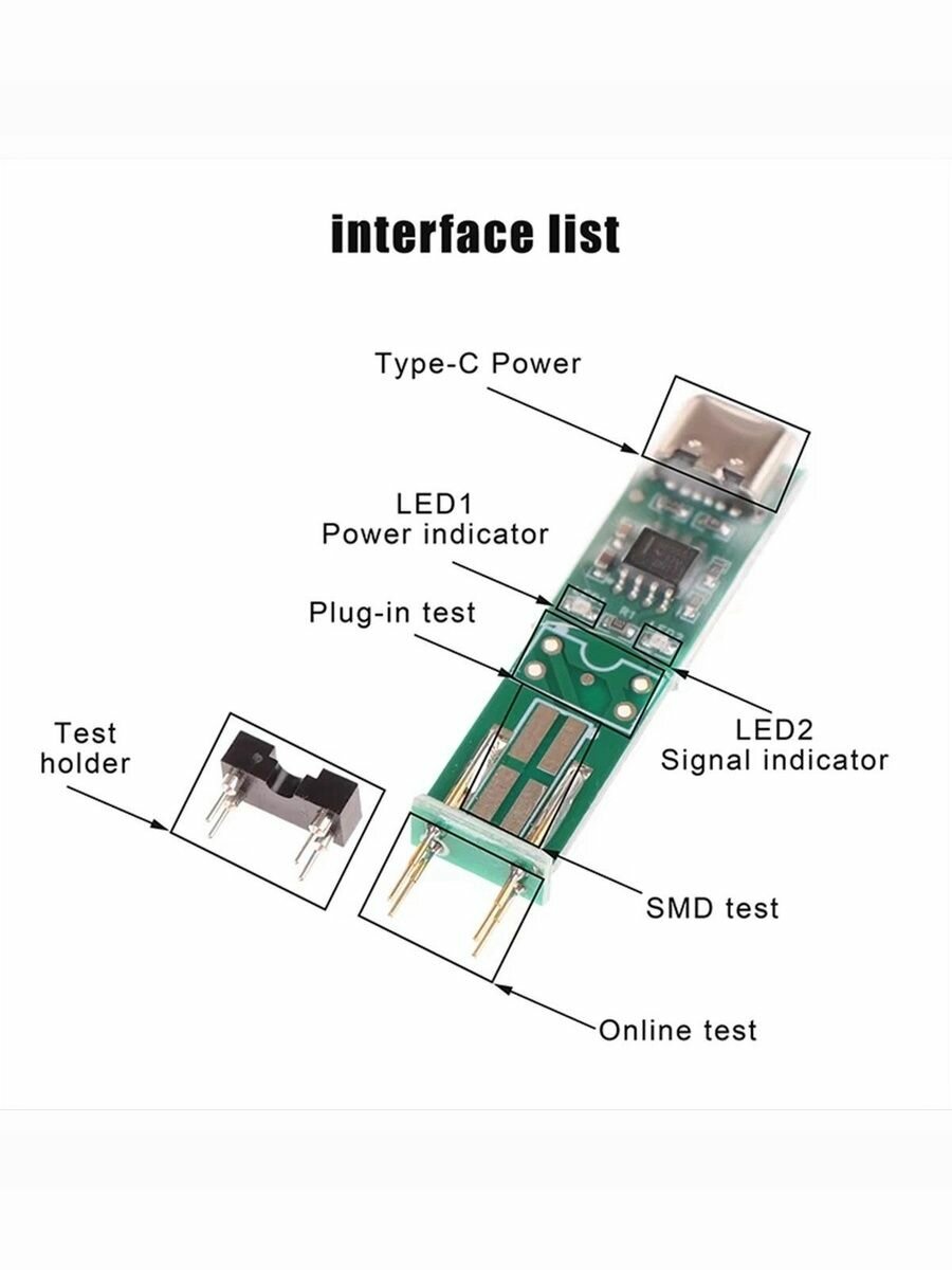 Тестер для проверки оптопар 4-pin. Прибор для диагностики оптронов на материнских платах. Световая индикация