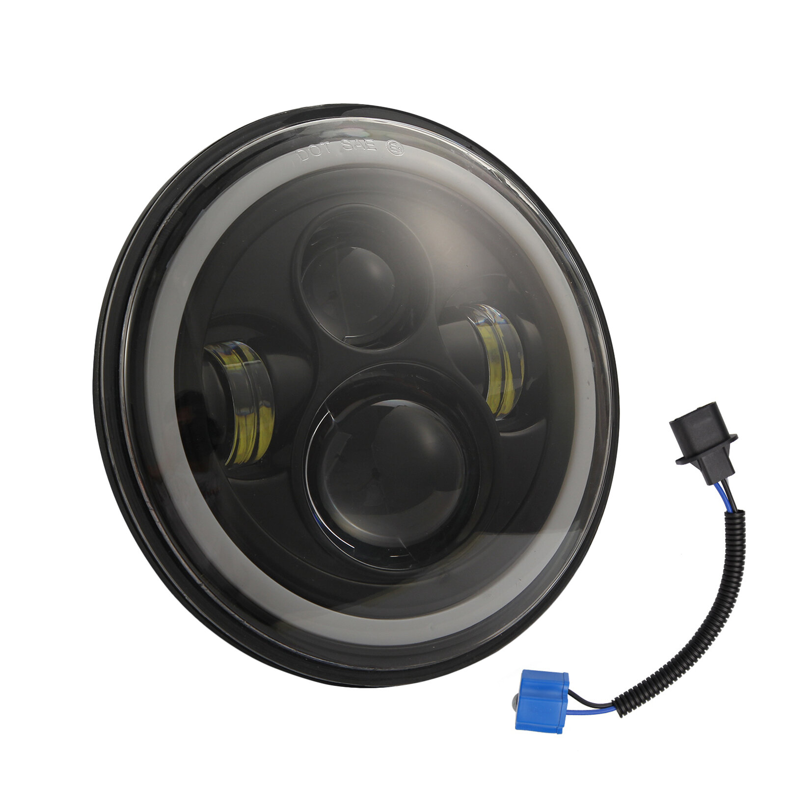 Фары Jeep Wrangler: 7-дюймовые Галогенные Фары 10000 Лм - Светодиодные Фонари С Алюминиевым Корпусом IP67 Для Бездорожья - Универсальные Фары Для Jeep JK TJ LJ CJ Land Rover Defender Hummer H1 H2