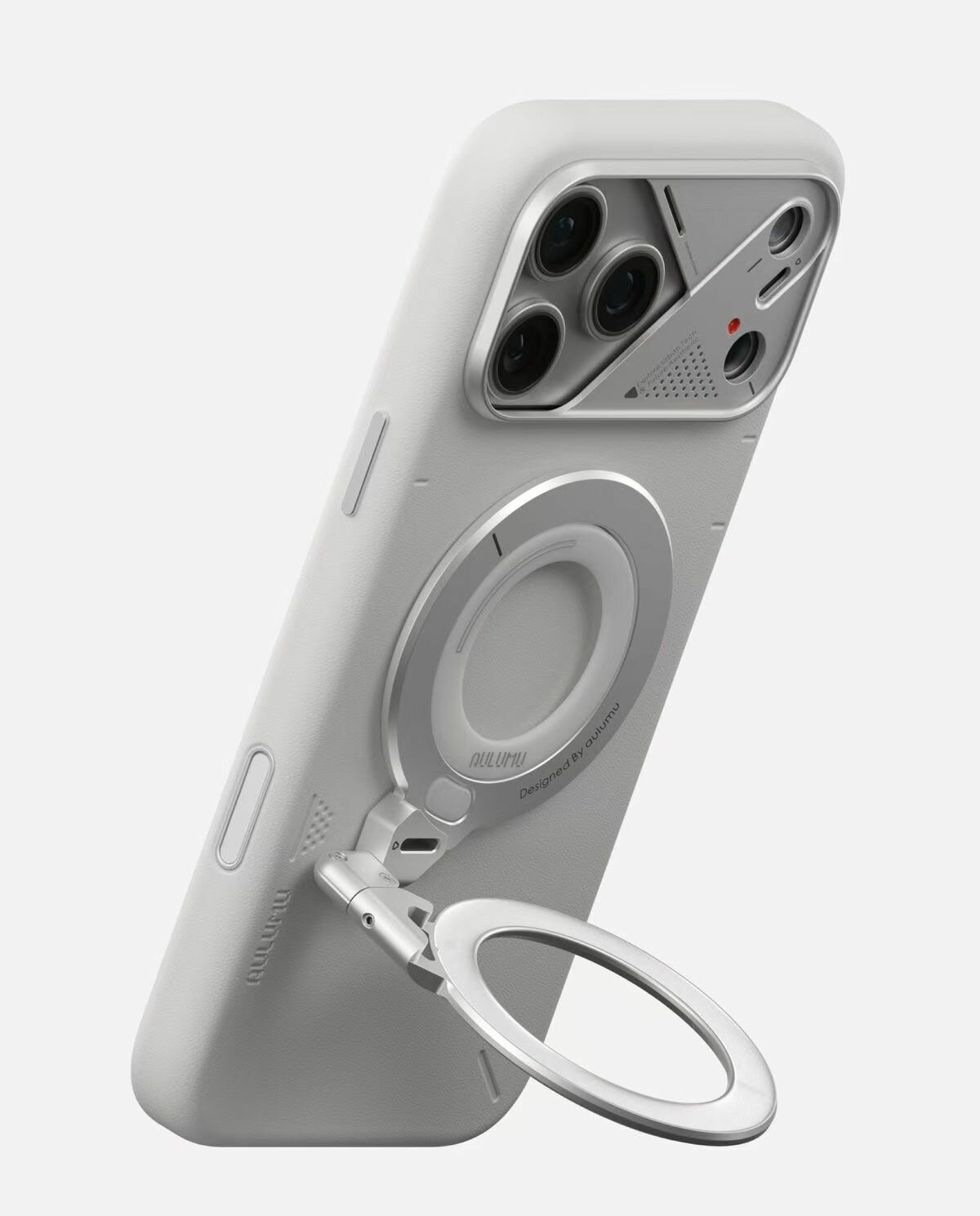 Стойка Aulumu G09 с трехосевым 360 поворотом MagSafe, двусторонний магнитный дизайн, серебристый цвет
