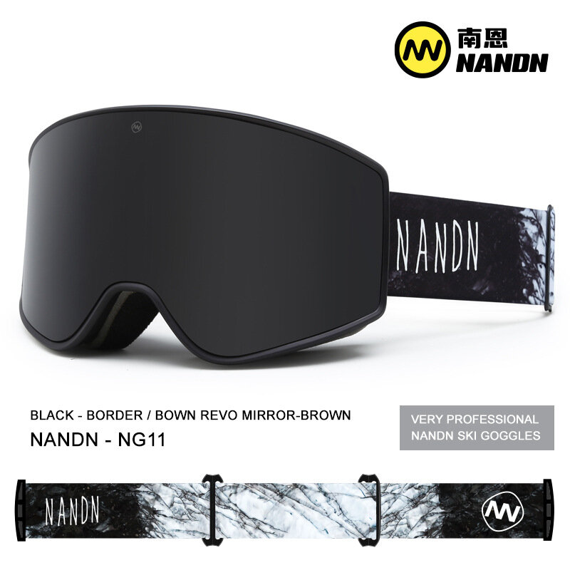 Сферические лыжные очки NANDN для мужчин и женщин, антизапотевающее лыжное снаряжение NG11