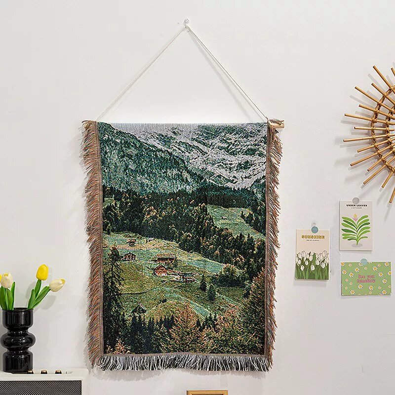 Настенный гобелен в американском стиле для декора в стиле кемпинга, украшение стен комнаты, настенное полотно, фоновое