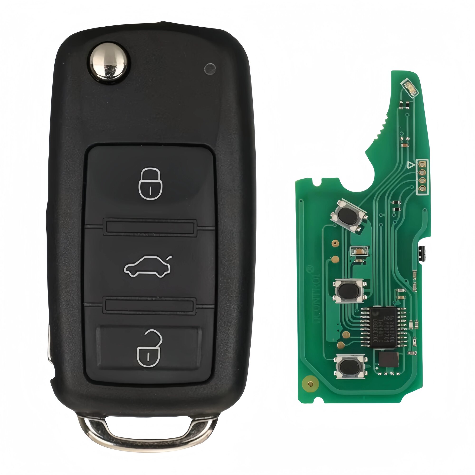 XJMYNB KR55WK45021/KR55WK45022 315/433 МГц ID46 PCF7946 чип для VW/Volkswagen Phaeton Touareg 3/4 BTN пульт дистанционного управления автомобильный ключ 3 Buttons, 433MHZ KR55WK45021