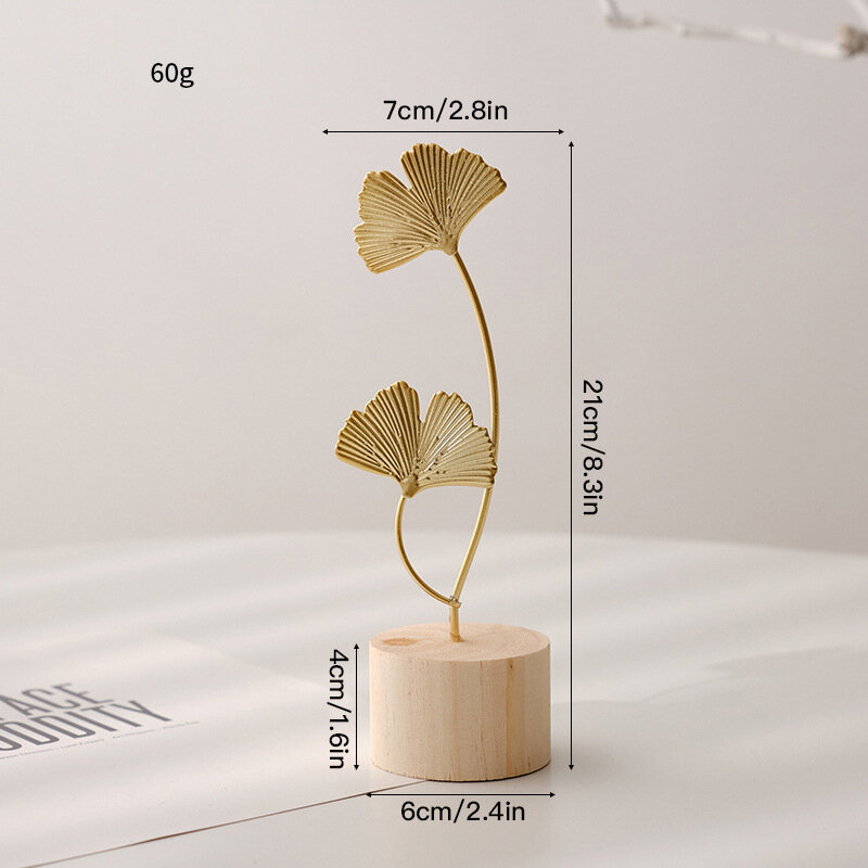 Скандинавский стиль, легкая роскошь, металлические изделия, креативные украшения для дома, гостиной, входа, винный шкаф, железное искусство, украшения в виде листьев гинкго