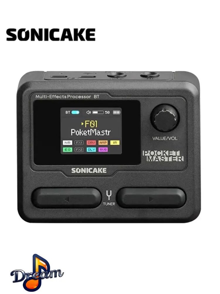 Sonicake Pocket Master Портативная мультигитарная педаль эффектов, более 100 встроенных эффектов