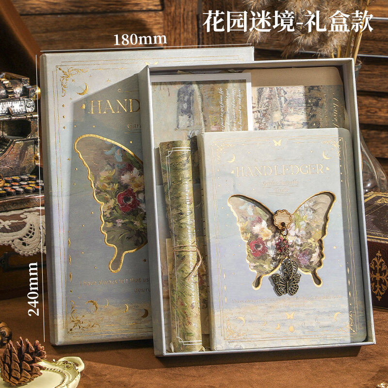 Набор блокнотов с винтажной масляной живописью, подарочная коробка, высококачественный дневник для девочек, дневник для учениц начальной школы