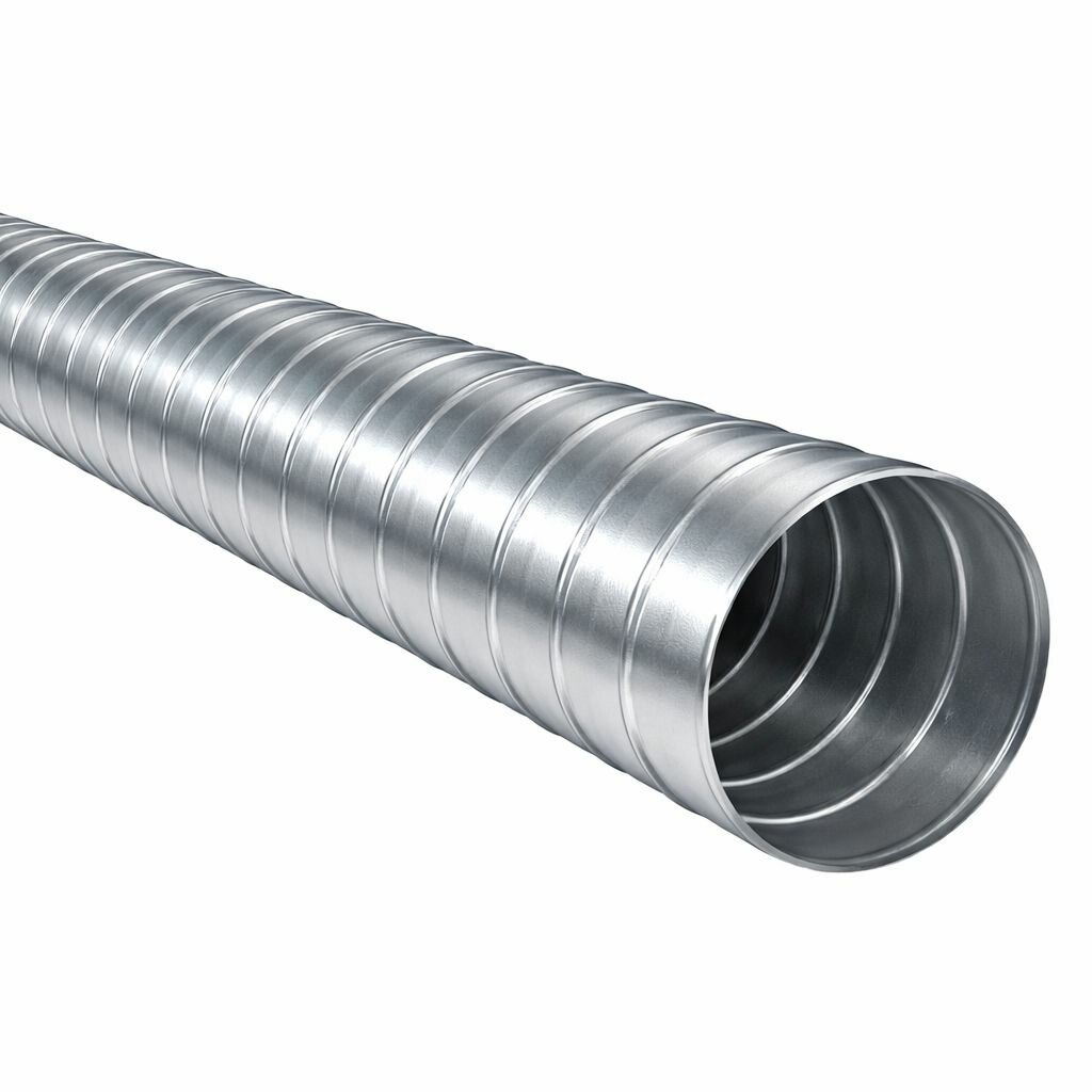 Воздуховод спирально-навивной круглый D200 ( 200 мм), L 1000 мм, t 0,5 мм техноцикл