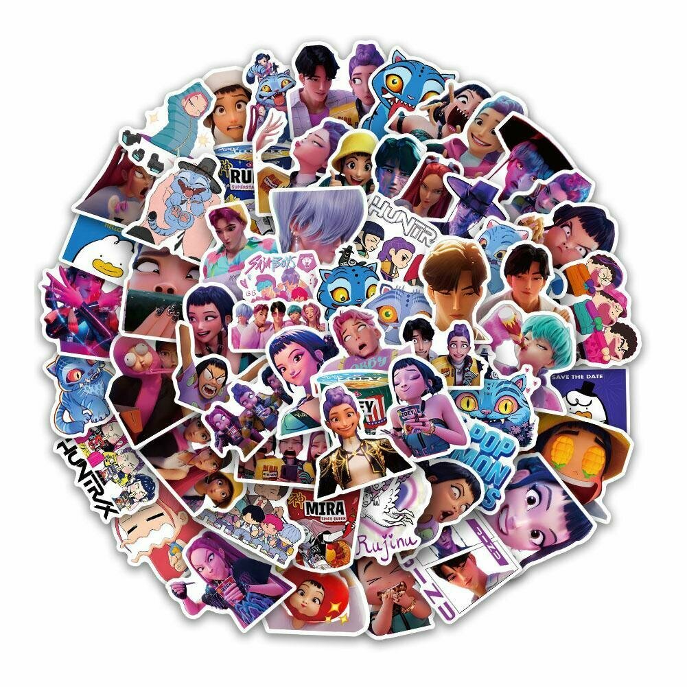 Kpop Demon Hunter Premium Waterproof Vinyl Stickers Huntrix Official Licensed, Sun Resistant O9N0