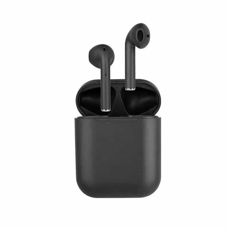 I12 True Wireless Earphones, беспроводные наушники BT 5.0, смарт-гарнитура, портативная спортивная гарнитура с зарядным футляром 300mAh, с тач-контролем, шумоподавлением, совместимая с устройствами Android/iOS, материал ABS, цвета: