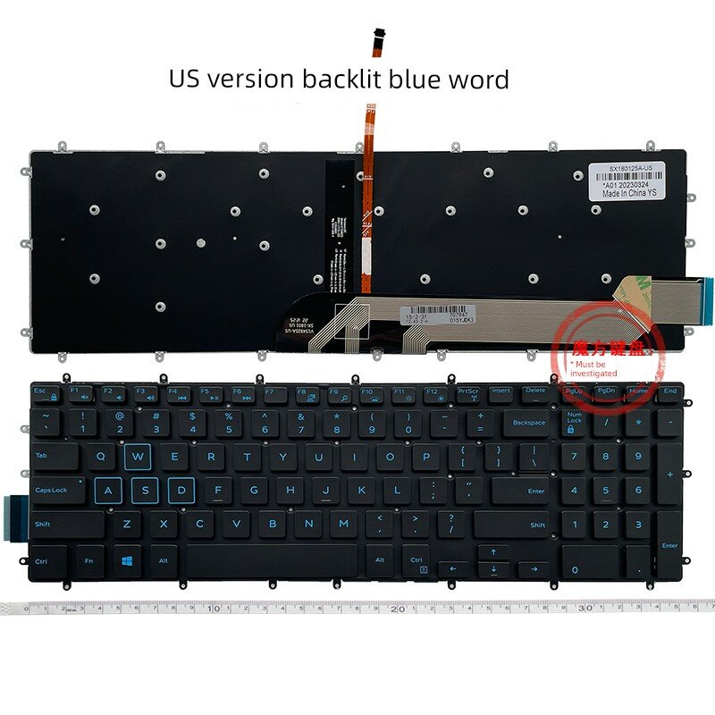 Клавиатура RU подходит для Dell 15-7000 5567 5570 7566 7567 5665 5568 3582 3583. 【►Совершенно новый] (применимая