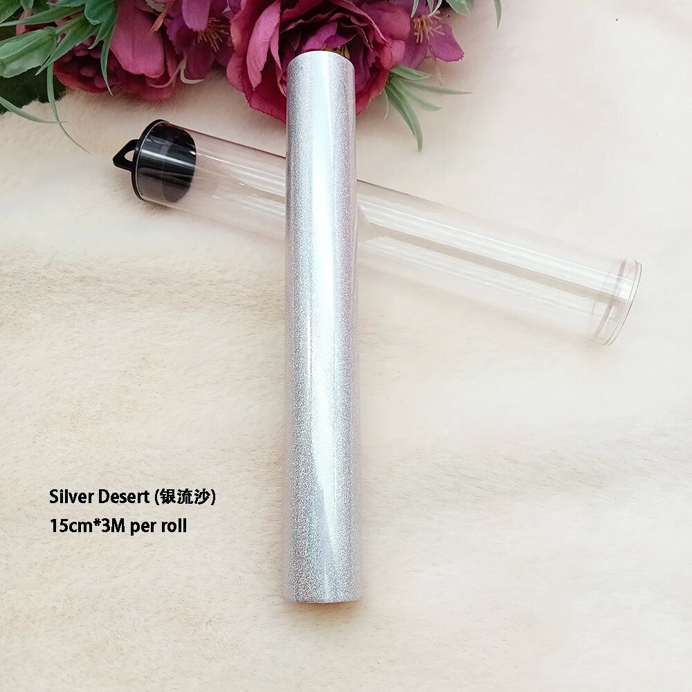 Фольгированная пленка Alinacutle для горячего тиснения 3 м Серебряный, silver desert