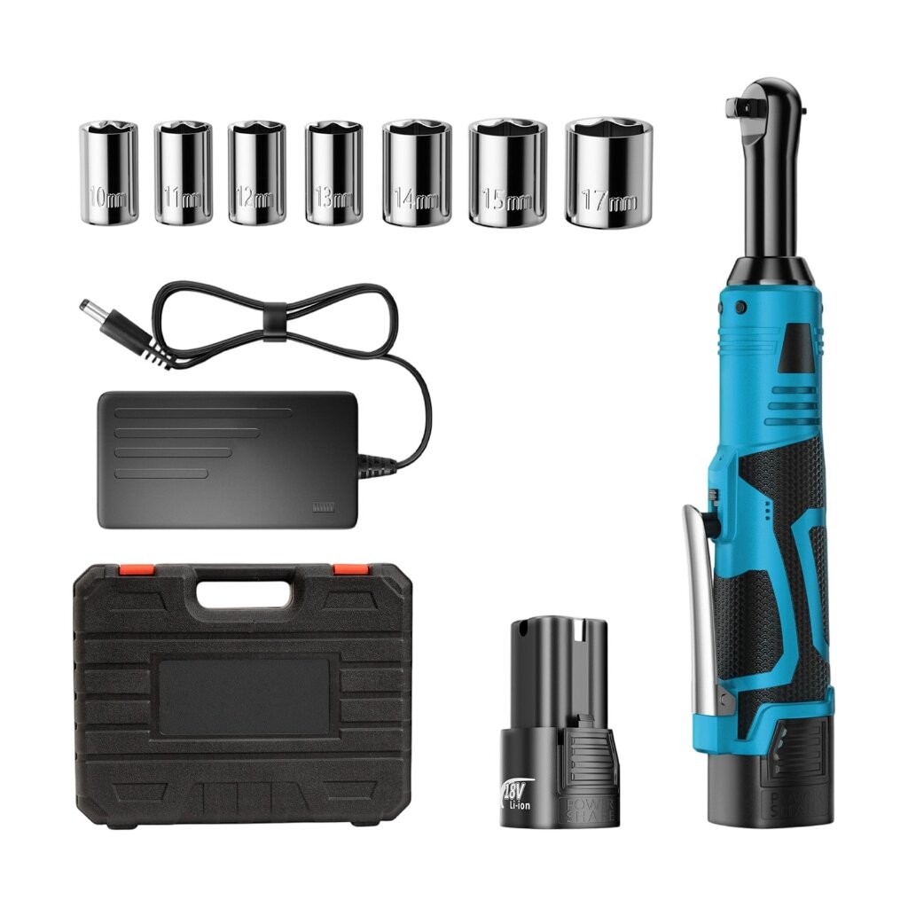 Храповой Ключ Электрический 90-Градусный Регулируемый Ключ С Высоким Крутящим Моментом, Регулируемая Скорость Автоматического Ремонта Аккумулятора, Храповой Ключ