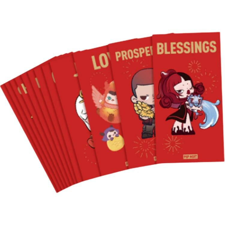 POP MART KUBO Подарочный набор красных конвертов Pucky унисекс, Red Envelope Set, red