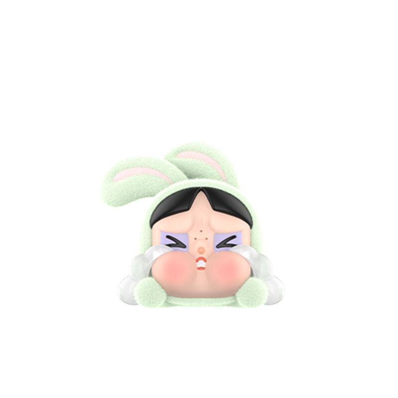 POP MART CRYBABY × The Powerpuff Girls Коллекция Слепые коробки унисекс, Confirmed-Fluffy Rabbit (Open)