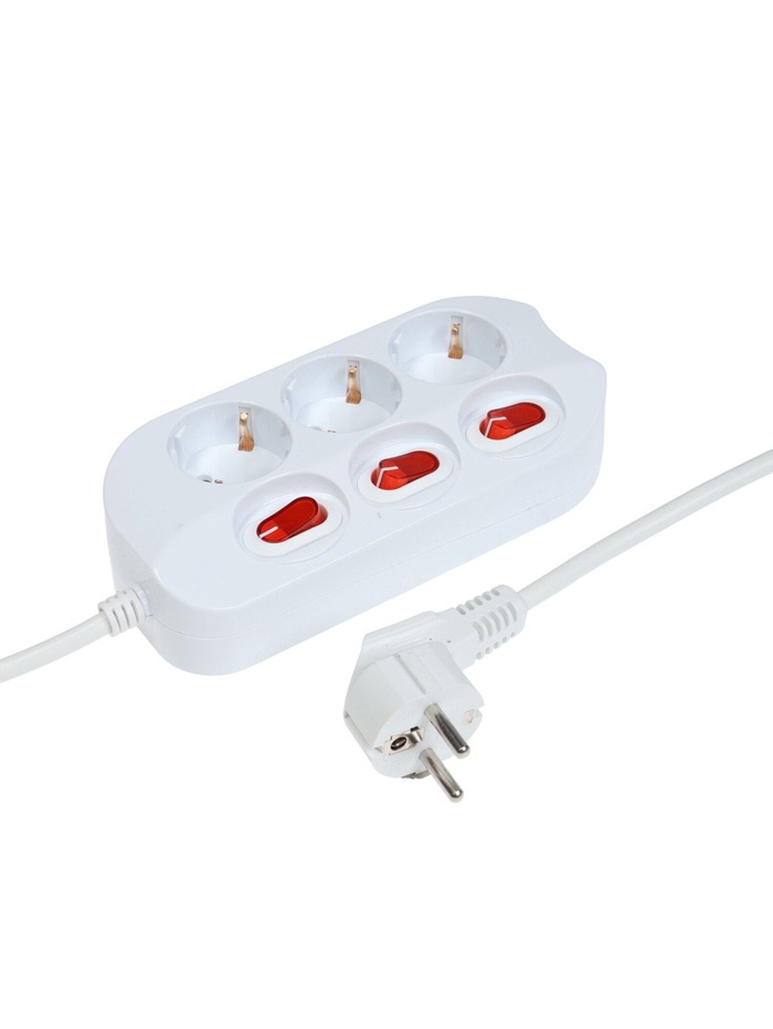 Удлинитель старт,3 розетки,1,5 м, 16А, ПВС 3*1 мм2, с з/з, инд. кнопки вкл, IP 20 10942774