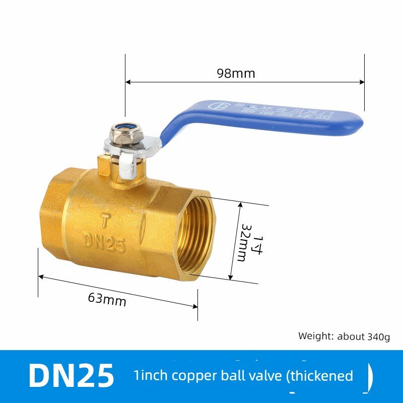 Медный шаровой кран 4/6 дюйма 1/2 2inch DN15 с внутренней резьбой 20, для бытовых водопроводных труб, утолщенный,