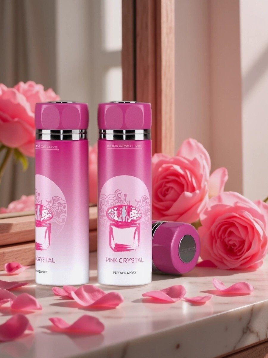PINK CYSTAL. Женский парфюмированный дезодорант-спрей, 200мл