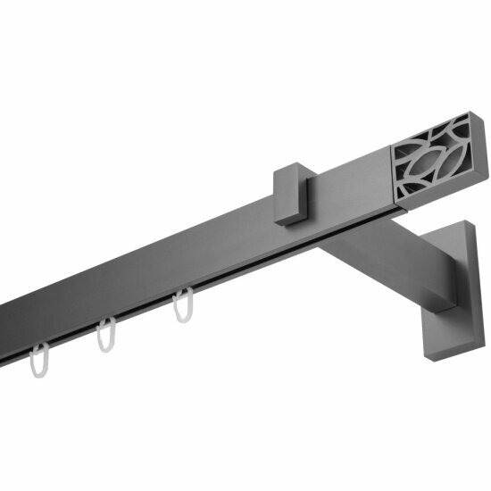 Карниз профильный LM Decor Флэт Лайн Грид однорядный 4,0 м, Сатин