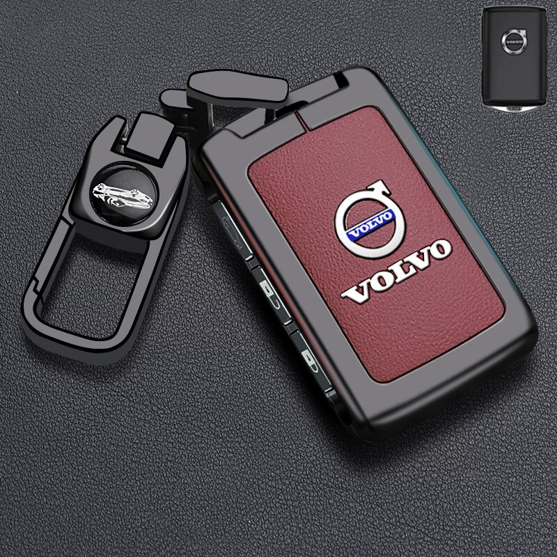 Чехол для ключа Volvo 2025 года, модель XC60, из натуральной кожи, для S90, XC40, полный чехол для S60, мужской, для
